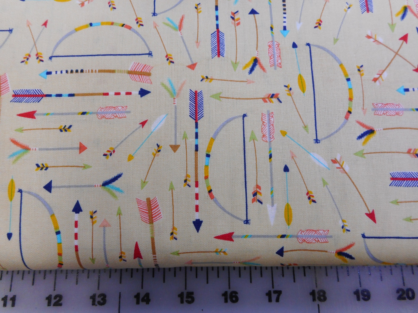 Pow Wow Aztec Design on Tan Fabric by Exclusively Quilters | Etsy