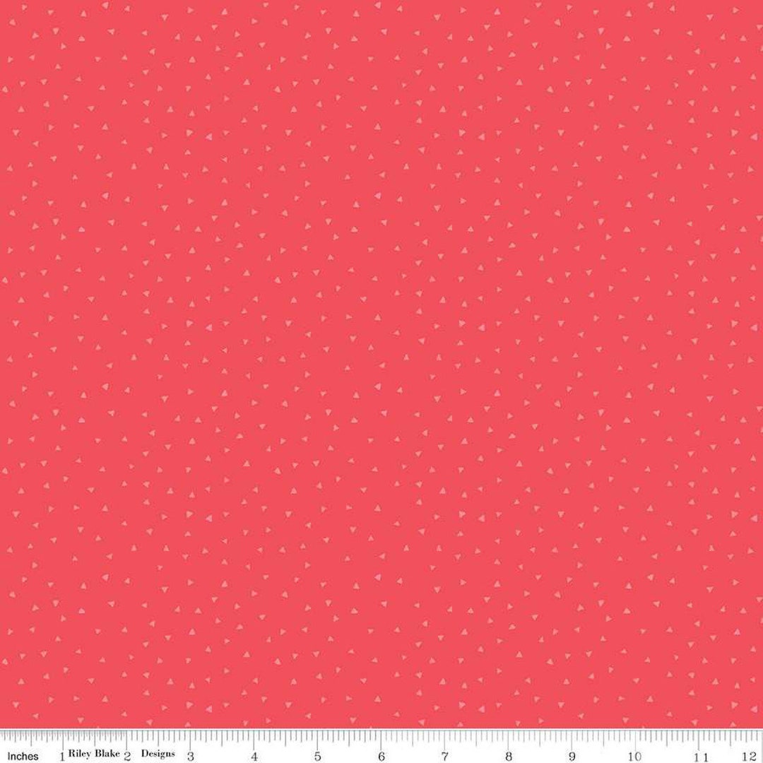 Mon Cheri Ditzy Triangles Poppy by Lila Tueller for Riley Blake C12655 ...