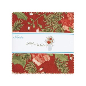 Adel in Winter Red Snowflakes Cream for Riley Blake - C12267 Cream ...