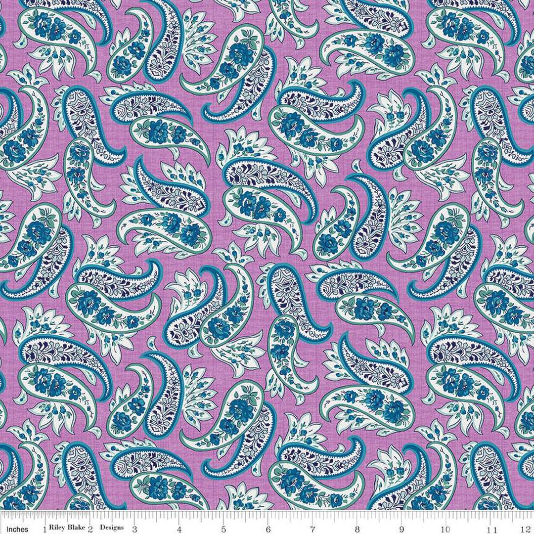 Brilliance Paisley Violet by Gerri Robinson for Riley Blake C14225 ...
