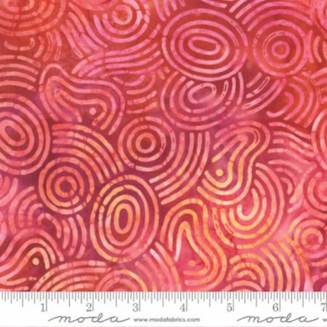 Wild Waves Batik by Moda - Swirly Hibiscus - 4341 44 - Yardage - Etsy