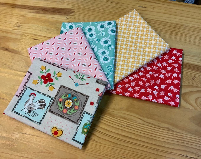 Flea Market Kitchen Fat Quarter Bundle by Lori Holt for Riley Blake 5 ...