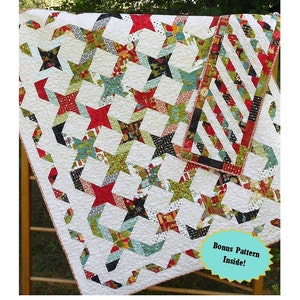 Quilt Pattern - Twisting With the Stars - - Layer Cake or Jelly Roll ...