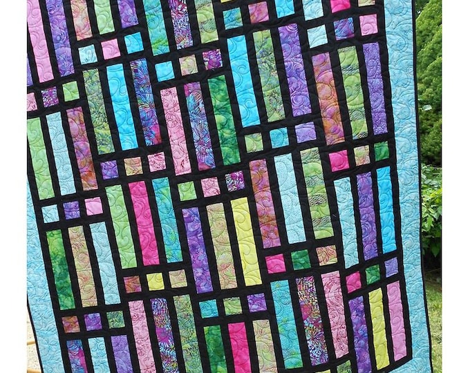 Gateway to Paradise Quilt Pattern: Jelly Roll Throw Quilt (PDF INSTANT ...