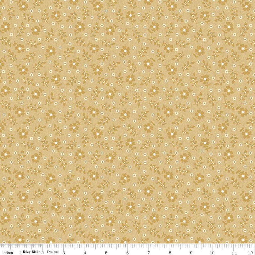 Midnight Garden Flower Texture Dijon by Gerri Robinson for Riley Blake C12545 Dijon - Yardage - Etsy