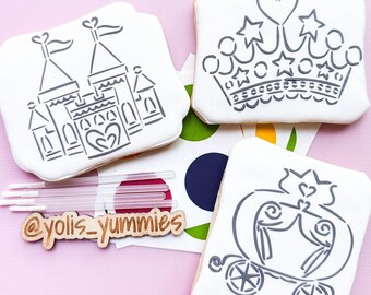 Set of 10 PYO Kitty Cookies, Paint Your Own Cookies, PYO Kitty Cookies ...