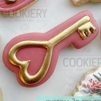 Heart Lock and Key Cookie Cutter Set - Valentines Cookies - Etsy