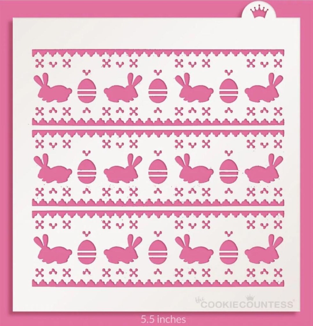 Fair Isle Easter Stencil, Fair Isle Easter Cookie Stencil, Fair Isle ...