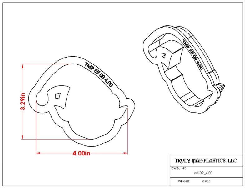 Terri Elf 09 Cookie Cutter | Elf Mischief Cookie Cutter | Santa Helper ...