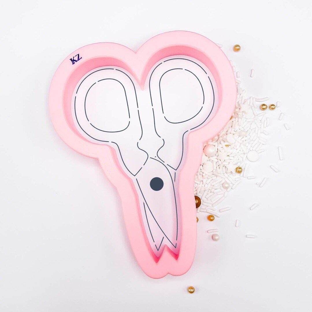 Scissors Cookie Cutter and Stencil, Teacher, Hair Stylist, Craft Cookie ...