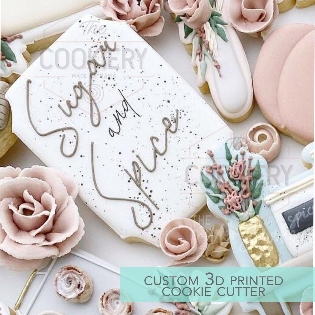 Plaque With Cut Out Corners Cookie Cutter, Rectangle Cookie Cutter ...