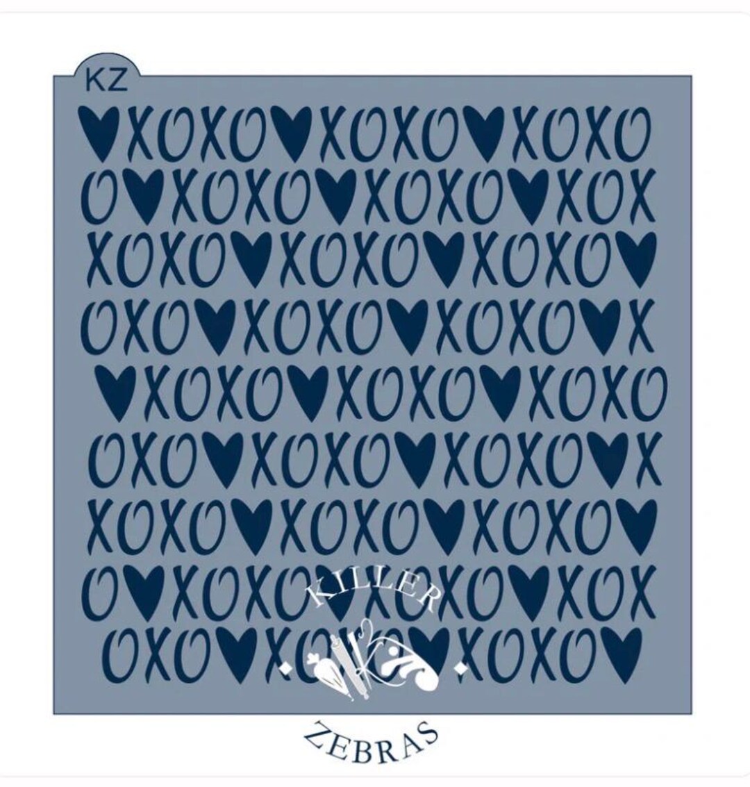 XOXO Cookie Stencil, Valentin Cookie Stencil, San Valentin Stencil ...