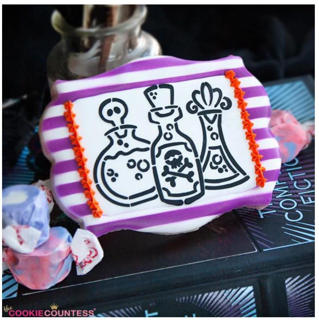 Potion Bottles PYO Stencil, Halloween Bottles PYO Stencil, Halloween ...