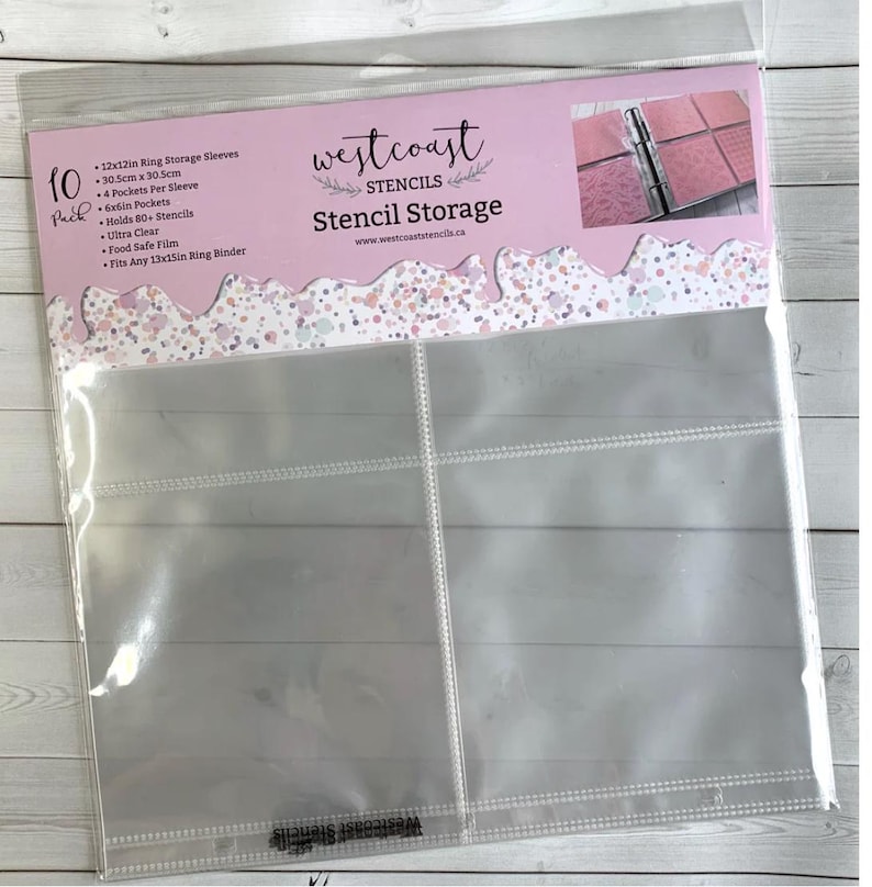 Stencil Storage Sleeves, Cookie Stencil Storage, Stencil Storage ...