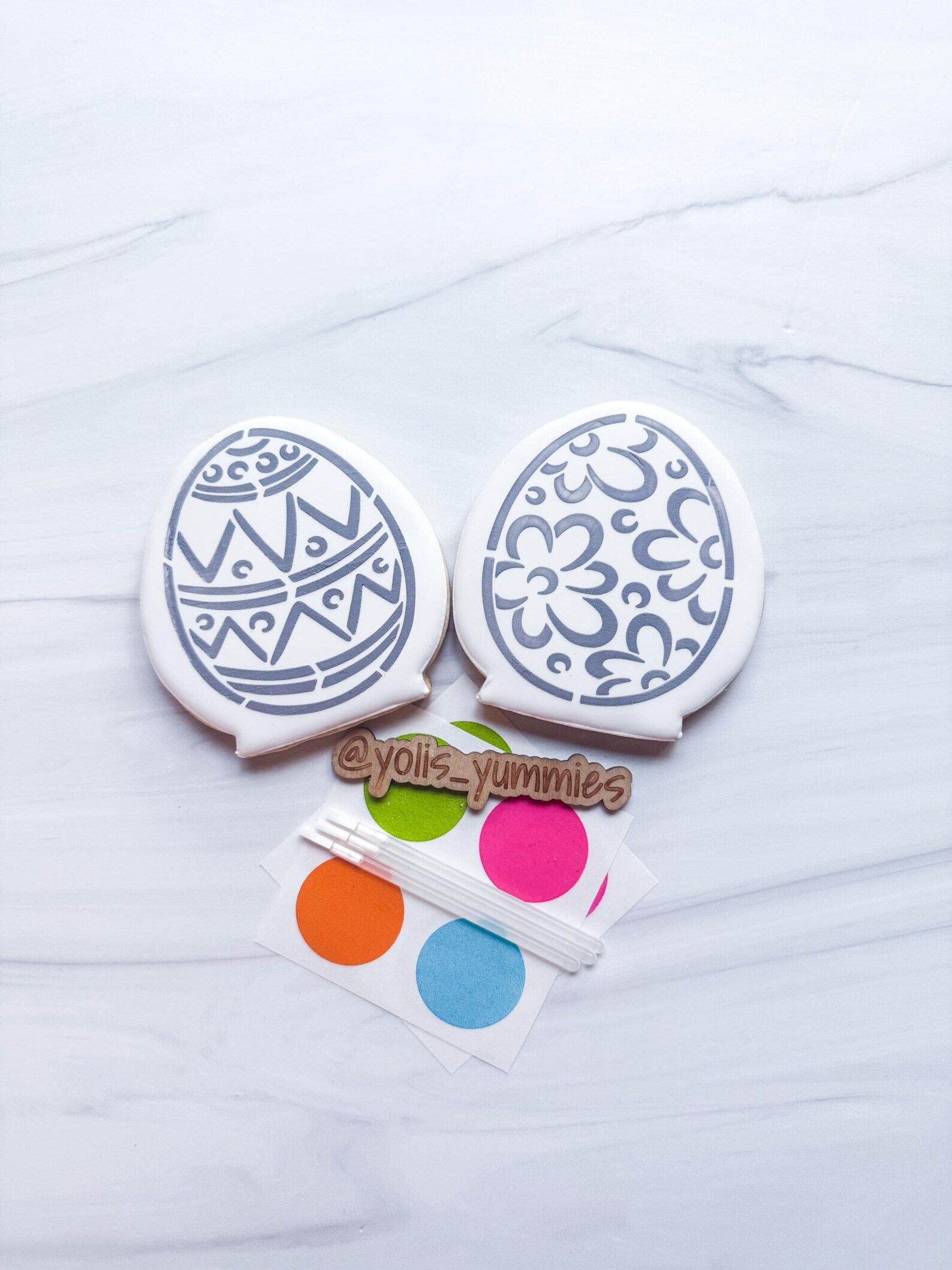 Easter Egg PYO Cookies, Paint Your Own Cookies, PYO Easter Cookies ...