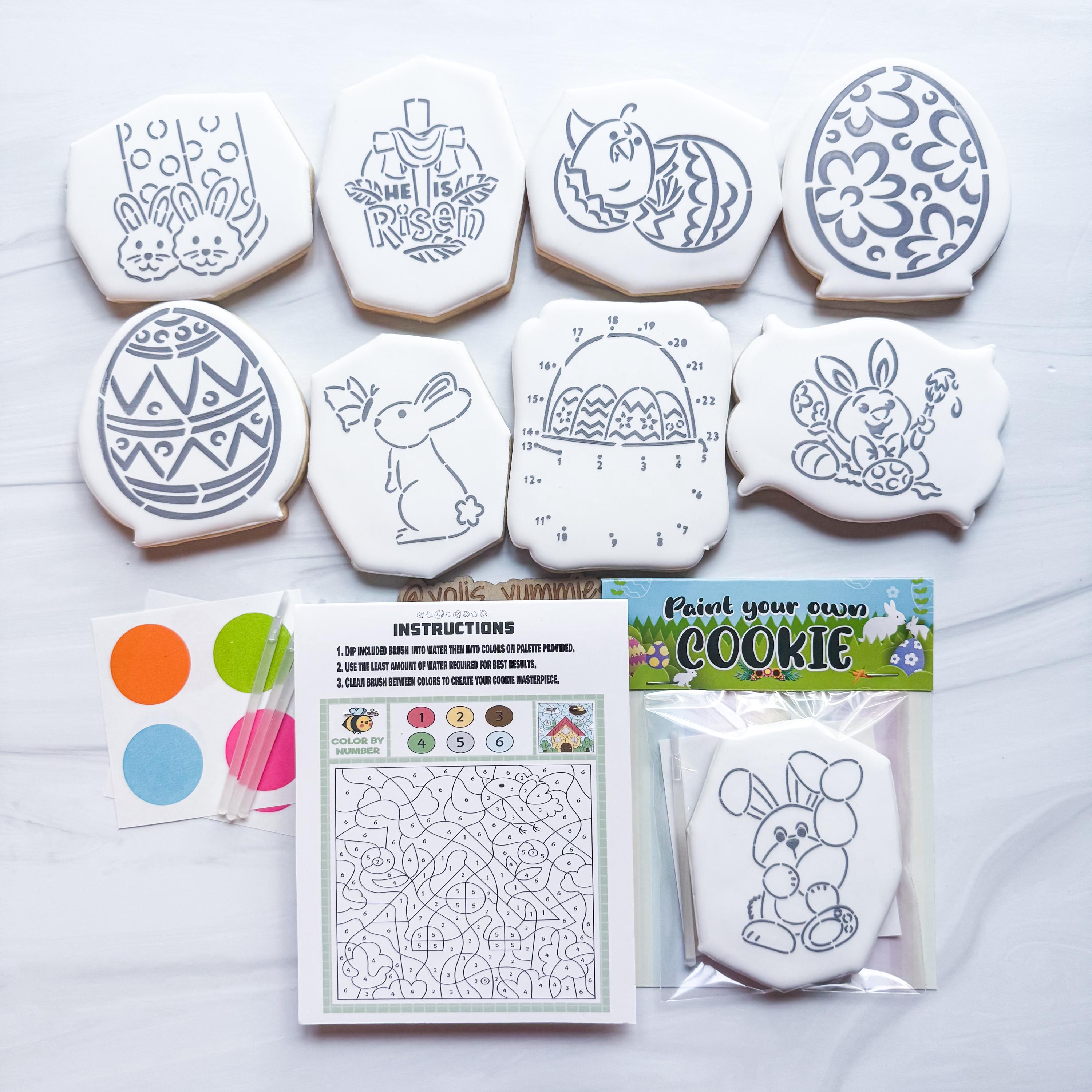 10 Assorted Easter PYO Cookies, Paint Your Own Cookies, PYO Easter ...