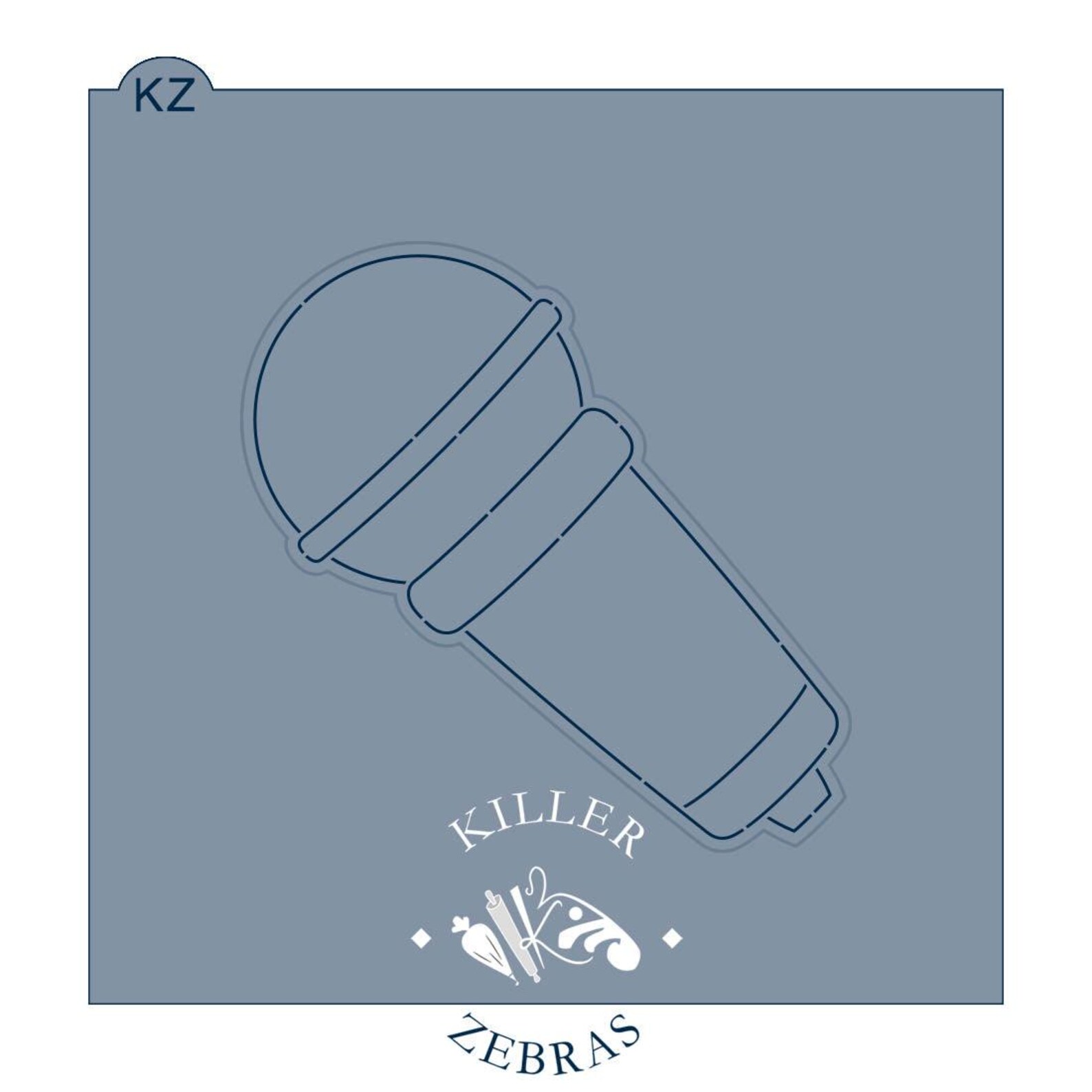 Microphone Cutter and Stencil, Music Stencil, Karaoke Cookie Cutter ...