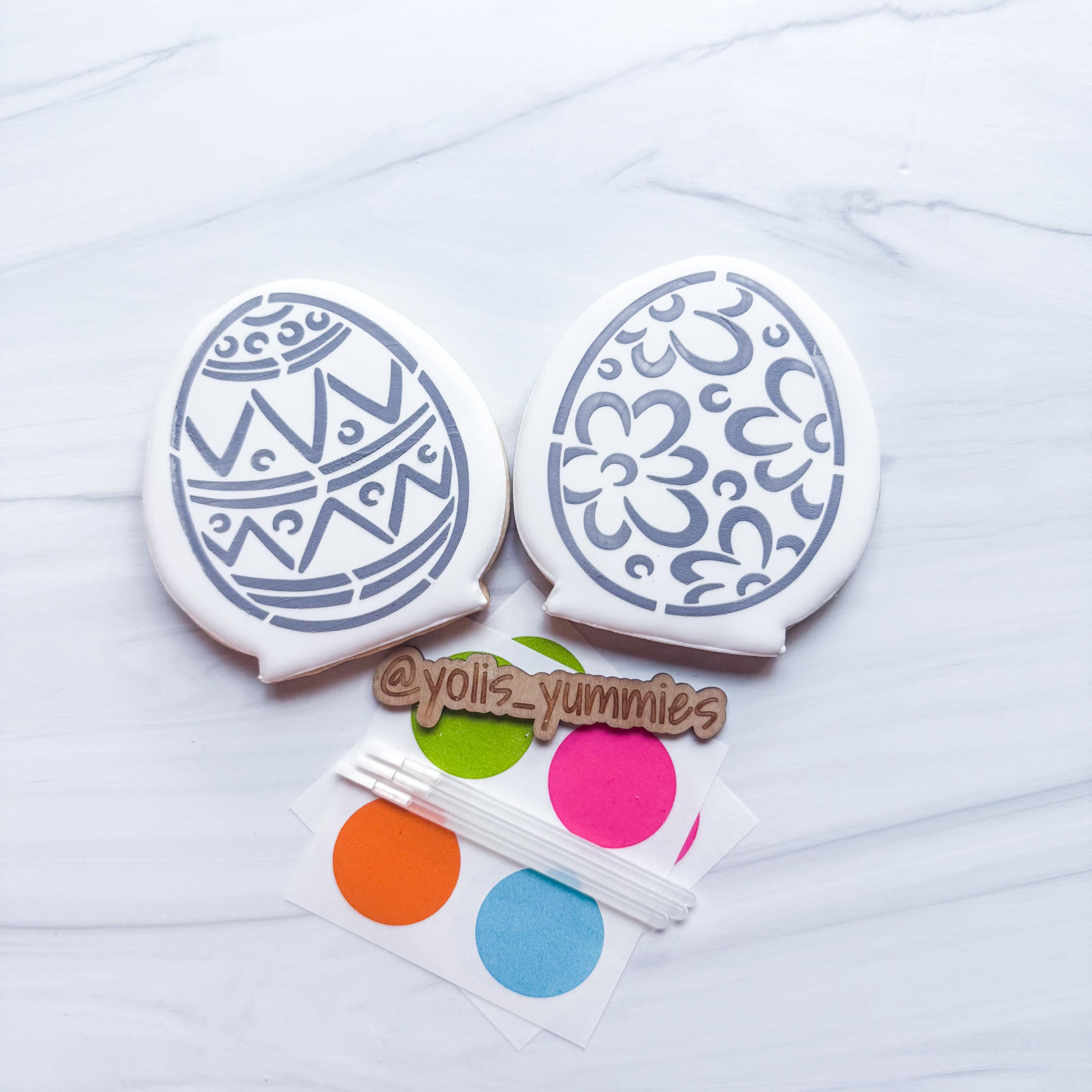 Easter Egg PYO Cookies, Paint Your Own Cookies, PYO Easter Cookies, Kids Party Activities, Kids ...