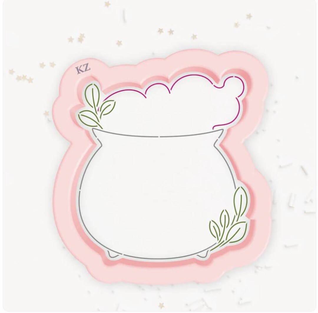 Bubbling Cauldron Stencil and Cutter Set, Cauldron Cookie Cutter ...