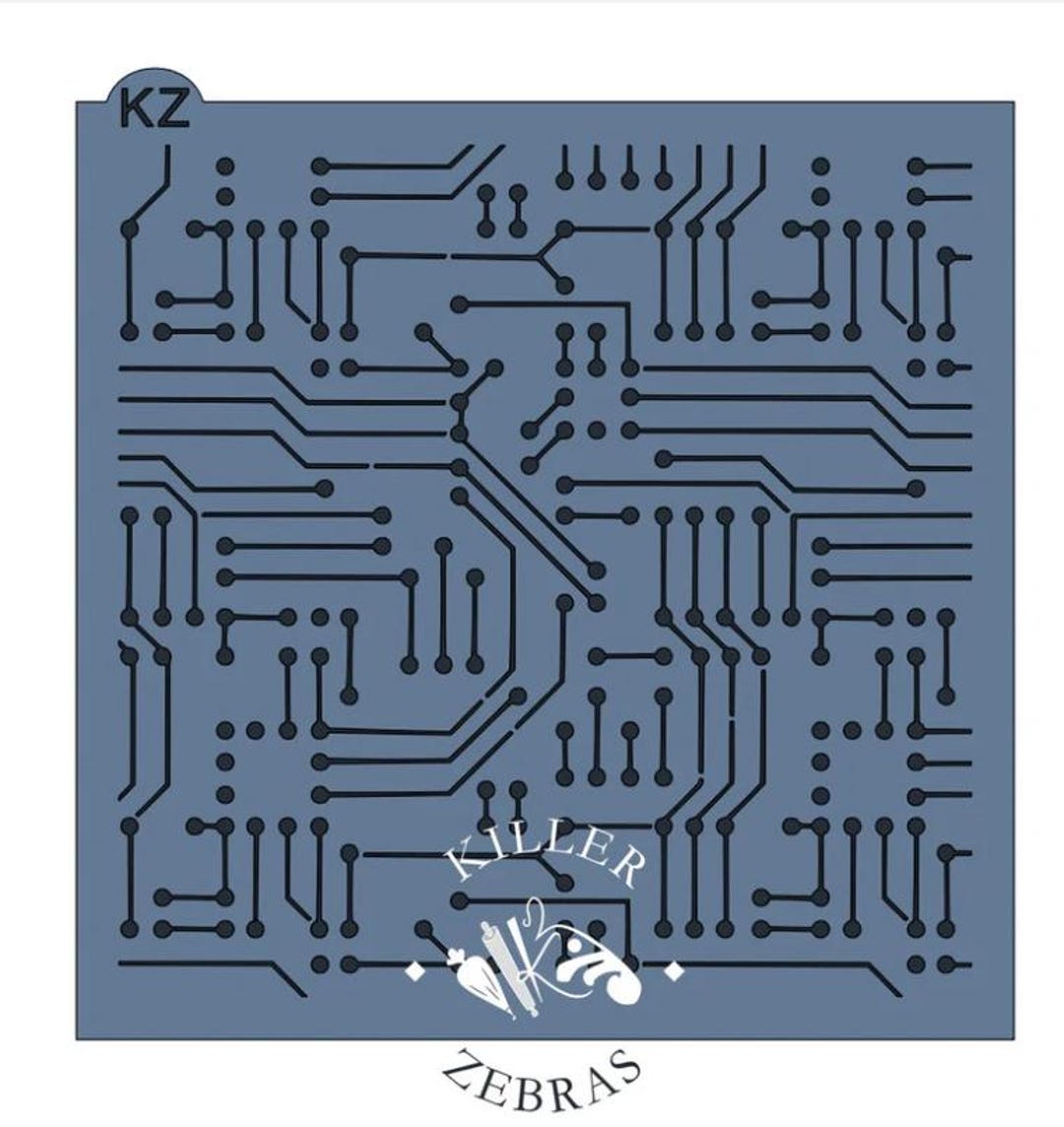 Circuit Board Stencil, Circuit Board Cookie Stencil, Circuit Board ...