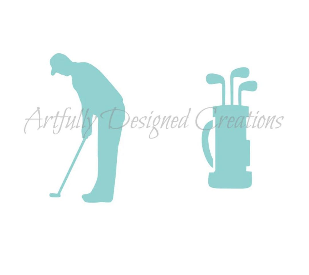 Golfer Stencil, Golf Stencil, Golf Cookie Stencil, Golf Talk Cookie ...
