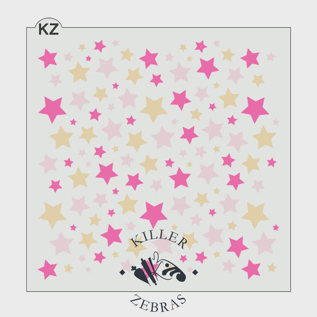 Scattered Stars Stencil, Scattered Stars Cookie Stencil, Stars ...