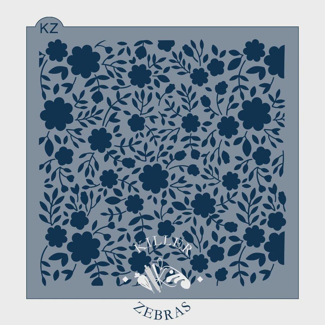 Flower Bomb Stencil, Flower Bomb Cookie Stencil, Flower Bomb Cookies ...