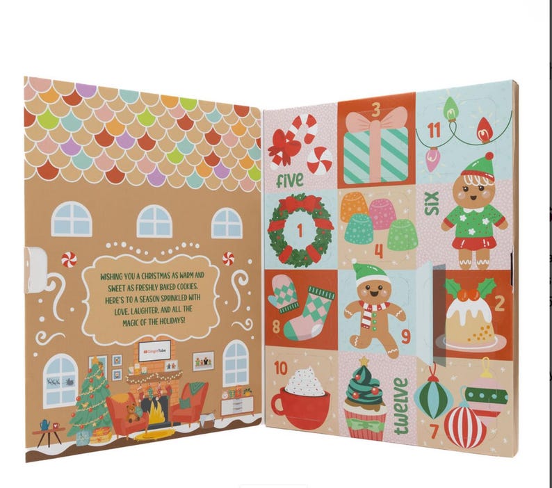12 Day Cookie Advent Calendars, Advent Cookie Box, Gingerbread House ...