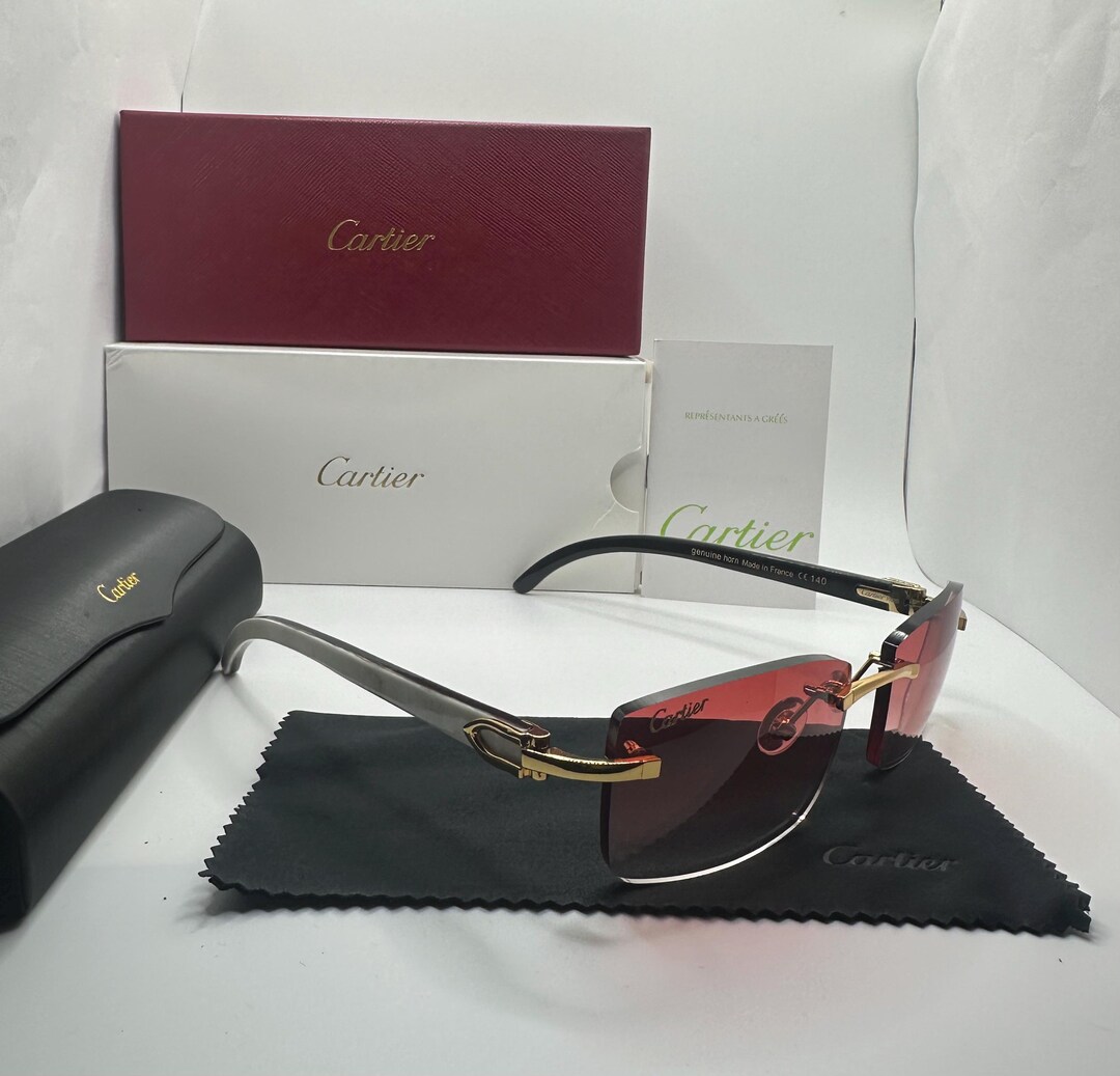 Authentic Cartier Buffalo Horn Glasses Luxury Buffs Sunglasses Designer ...