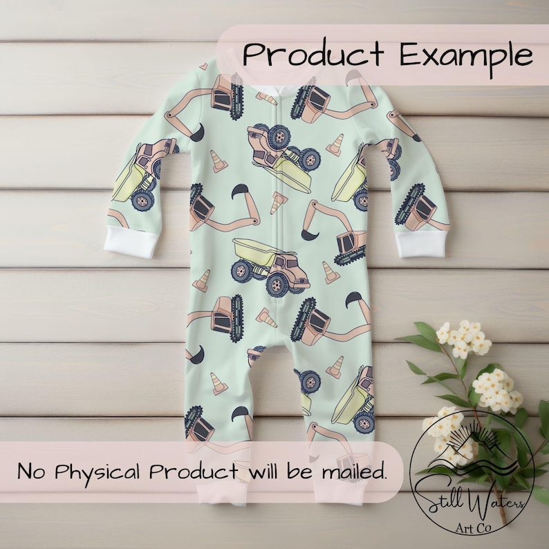 Construction Seamless File Bundle Handdrawn Construction Vehicles Construction Truck Wall Decals ...