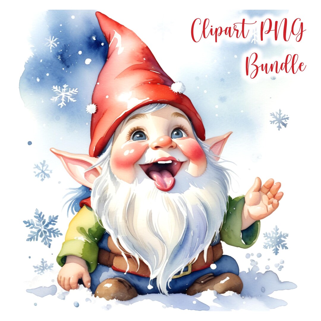 84 Cute Gnome Watercolor Clip Art Bundle, High Quality Art, Full ...