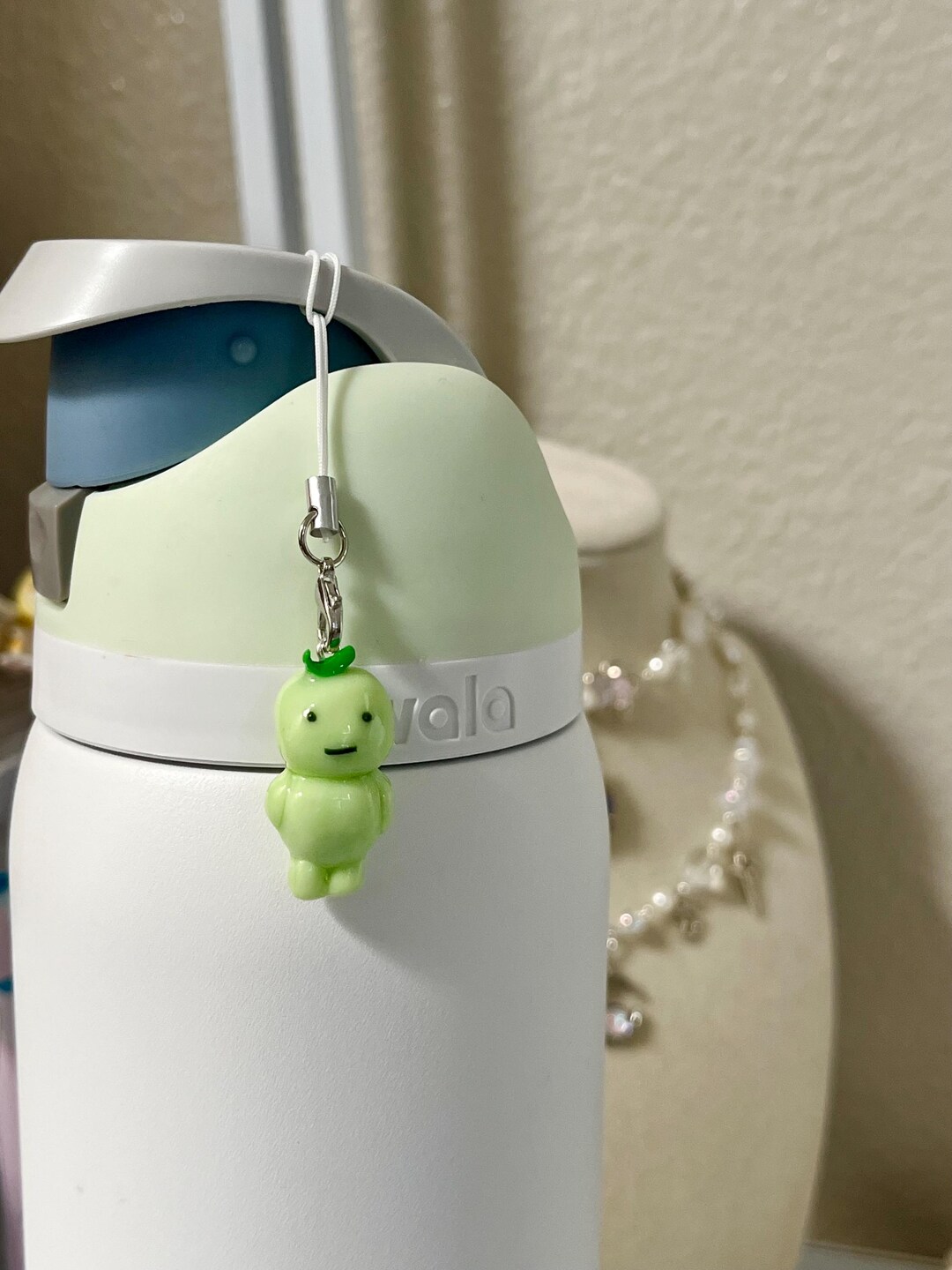Smiski Handmade Glow in the Dark Clay Charm Keychain - Etsy
