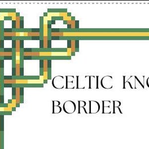 Celtic Cross Stitch Border Photo Frame Outer Ring Irish Cross Stitch ...