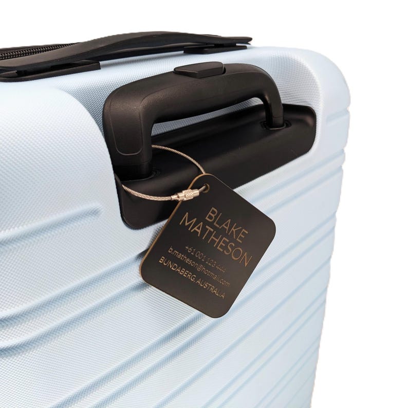 Custom Square Luggage Tag - Durable & Personalised - Etsy Australia