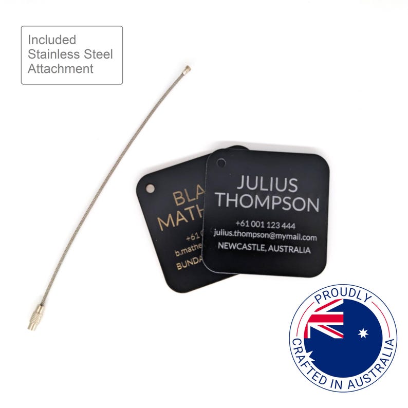 Custom Square Luggage Tag - Durable & Personalised - Etsy Australia