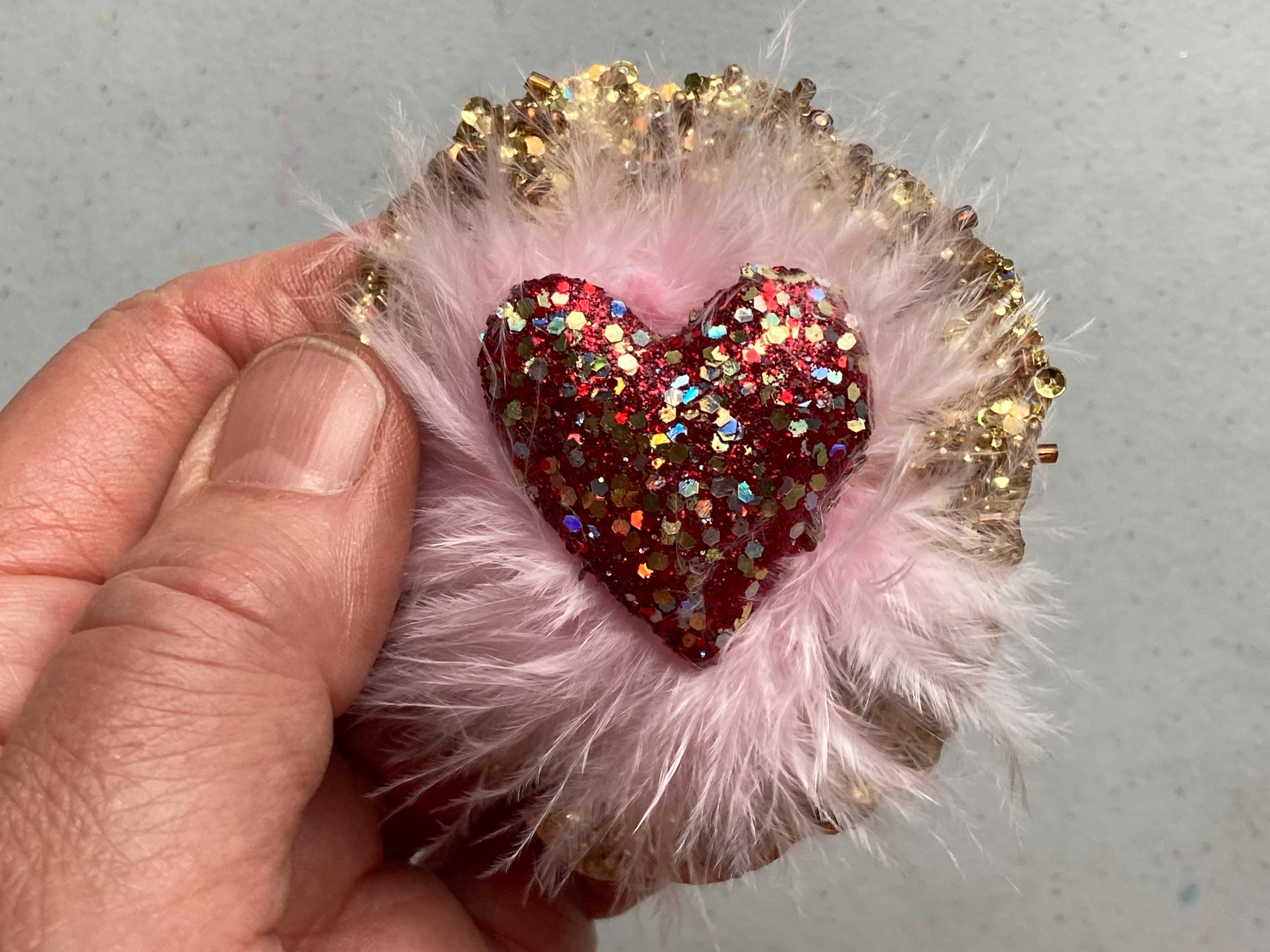 Handmade Valentine's Day Pins, Valentine's Day Gifts, Red Heart Pin ...