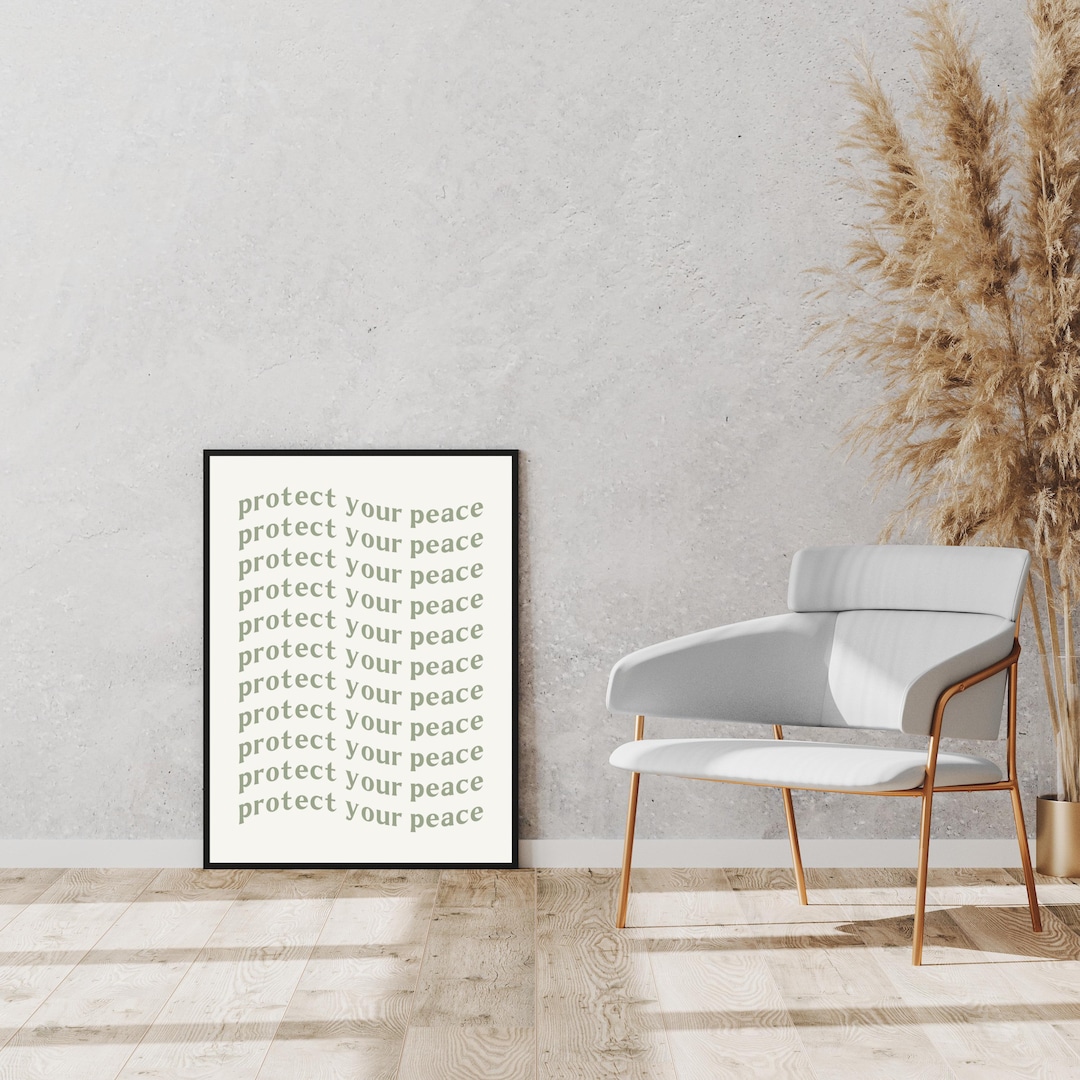 Protect Your Peace Poster – Modern Minimalist Printable Wall Art ...