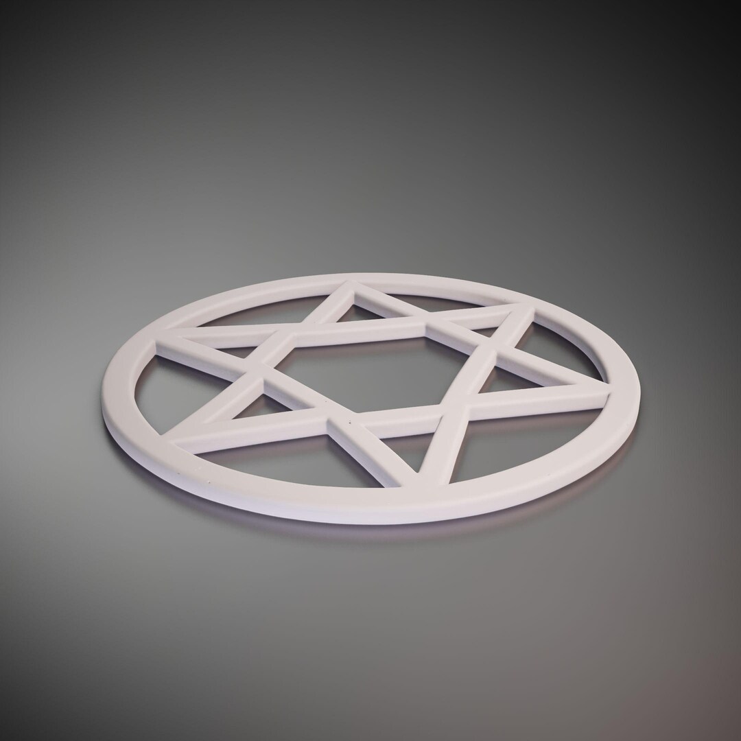 Pentagram in Pink - 3D Printed Model | Custom Size & Color | LED Option ...