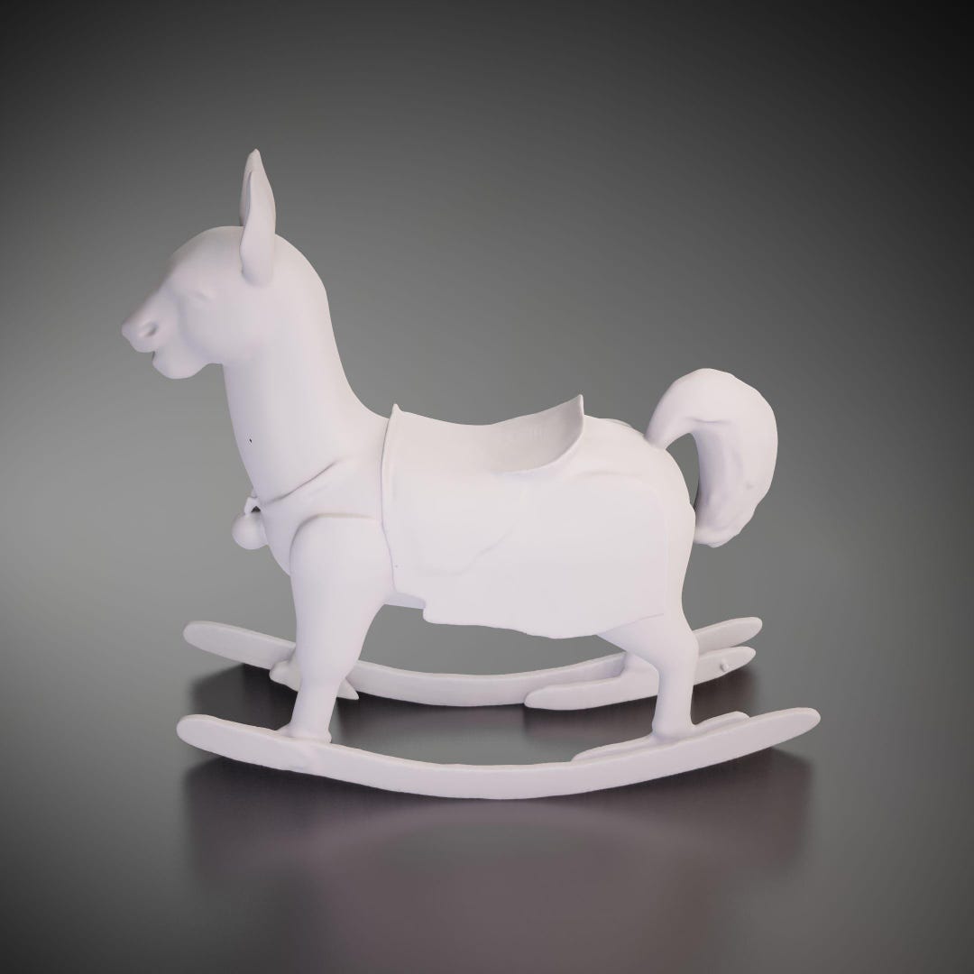 Rocking Alpaca - 3D Printed Model | Custom Size & Color | LED Option ...