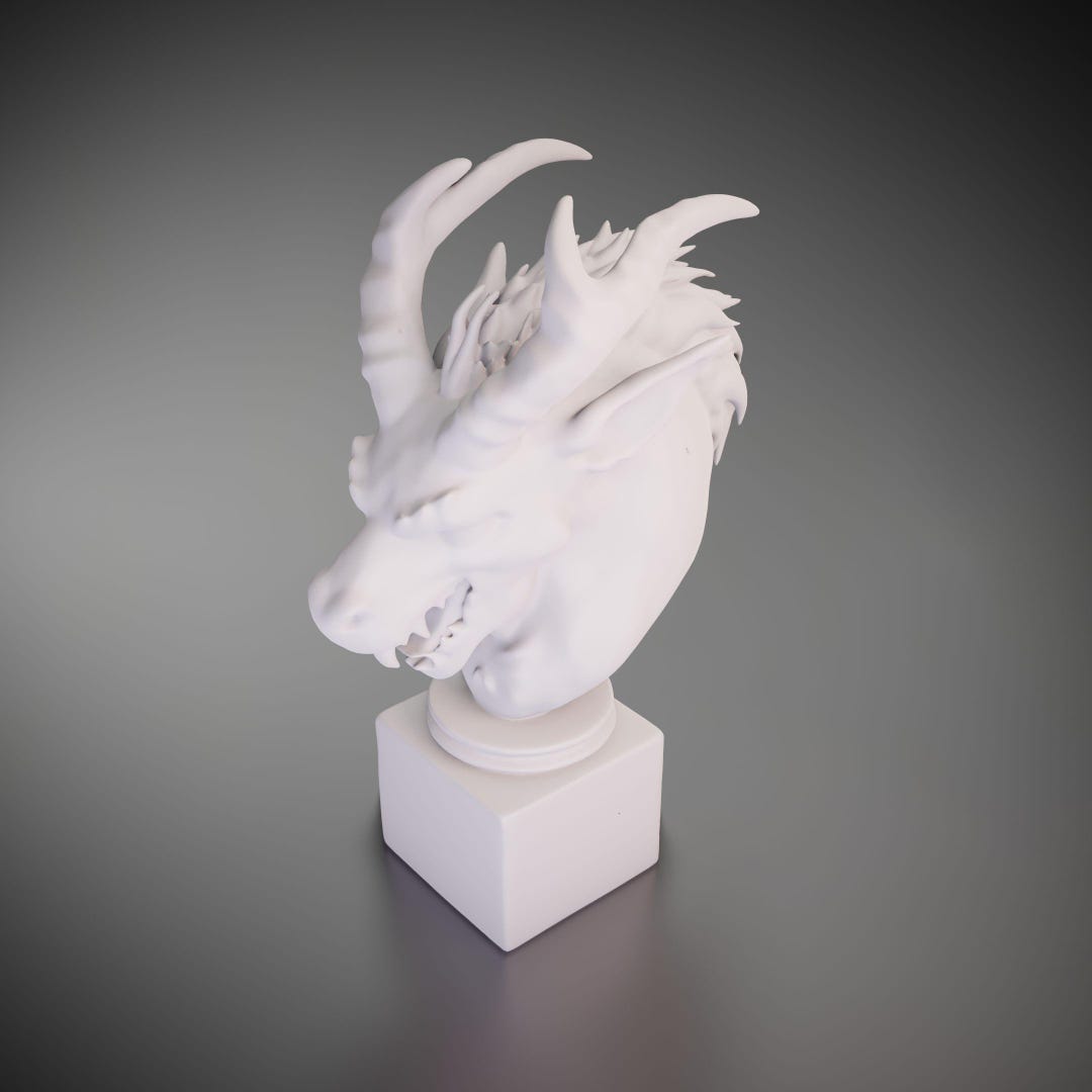 Centaur Demon Head on - 3D Printed Model | Custom Size & Color | LED ...