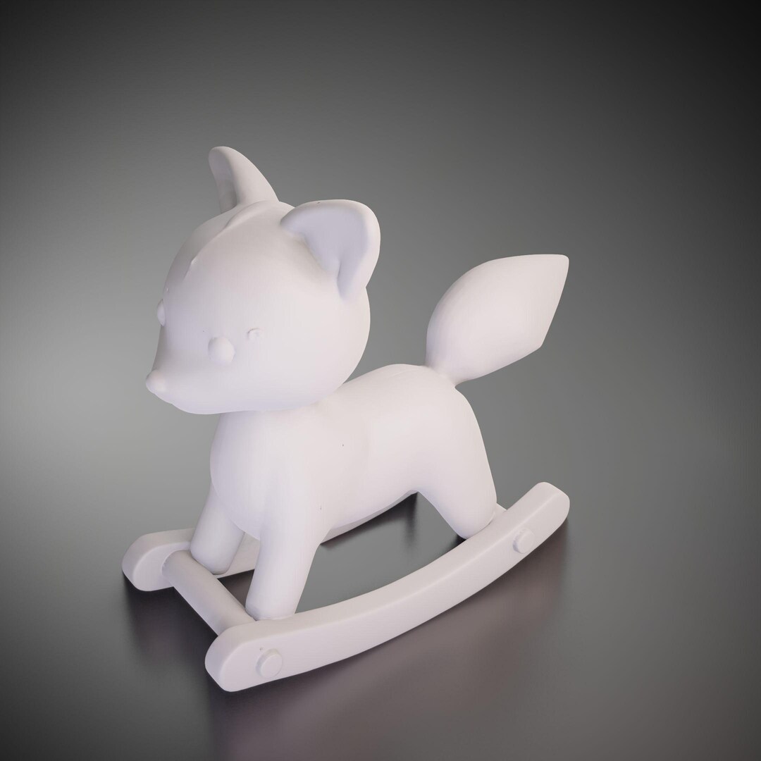 Rocking Fox - 3D Printed Model | Custom Size & Color | LED Option ...