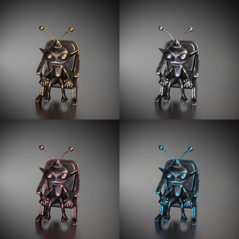 Rocking Alien - 3D Printed Model | Custom Size & Color | LED Option ...