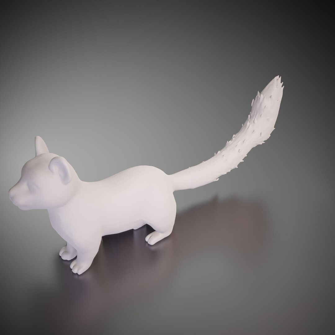 Ferret - 3D Printed Model | Custom Size & Color | LED Option | Pendant ...