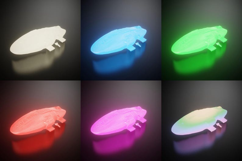 Alien Ship - 3D Printed Model | Custom Size & Color | LED Option ...