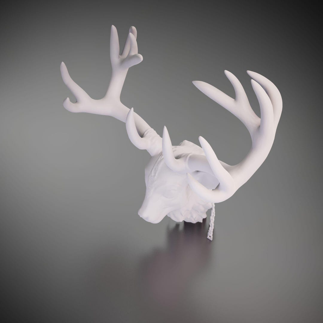 Deer Mask - 3D Printed Model | Custom Size & Color | LED Option ...
