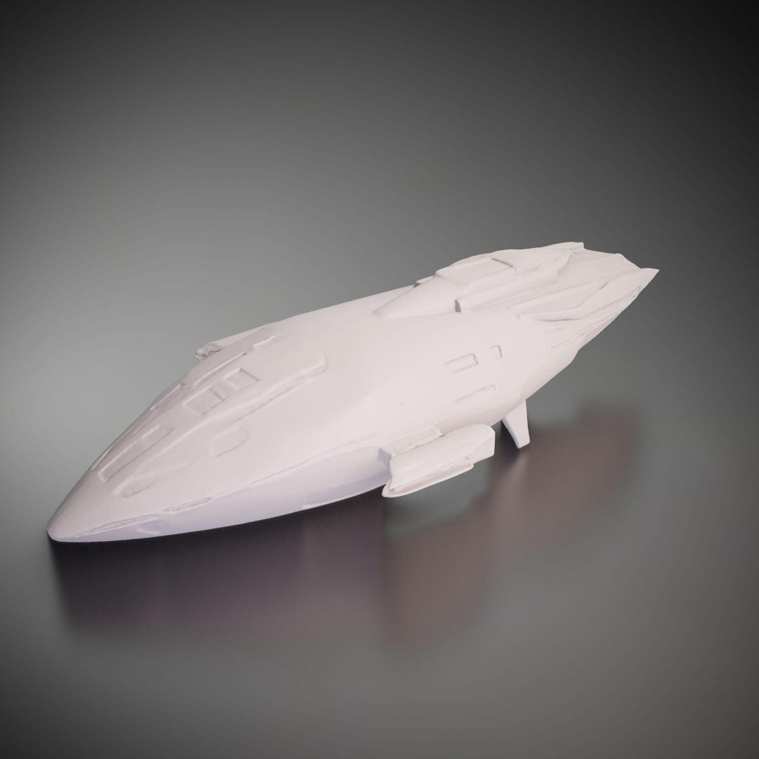 Alien Ship - 3D Printed Model | Custom Size & Color | LED Option ...