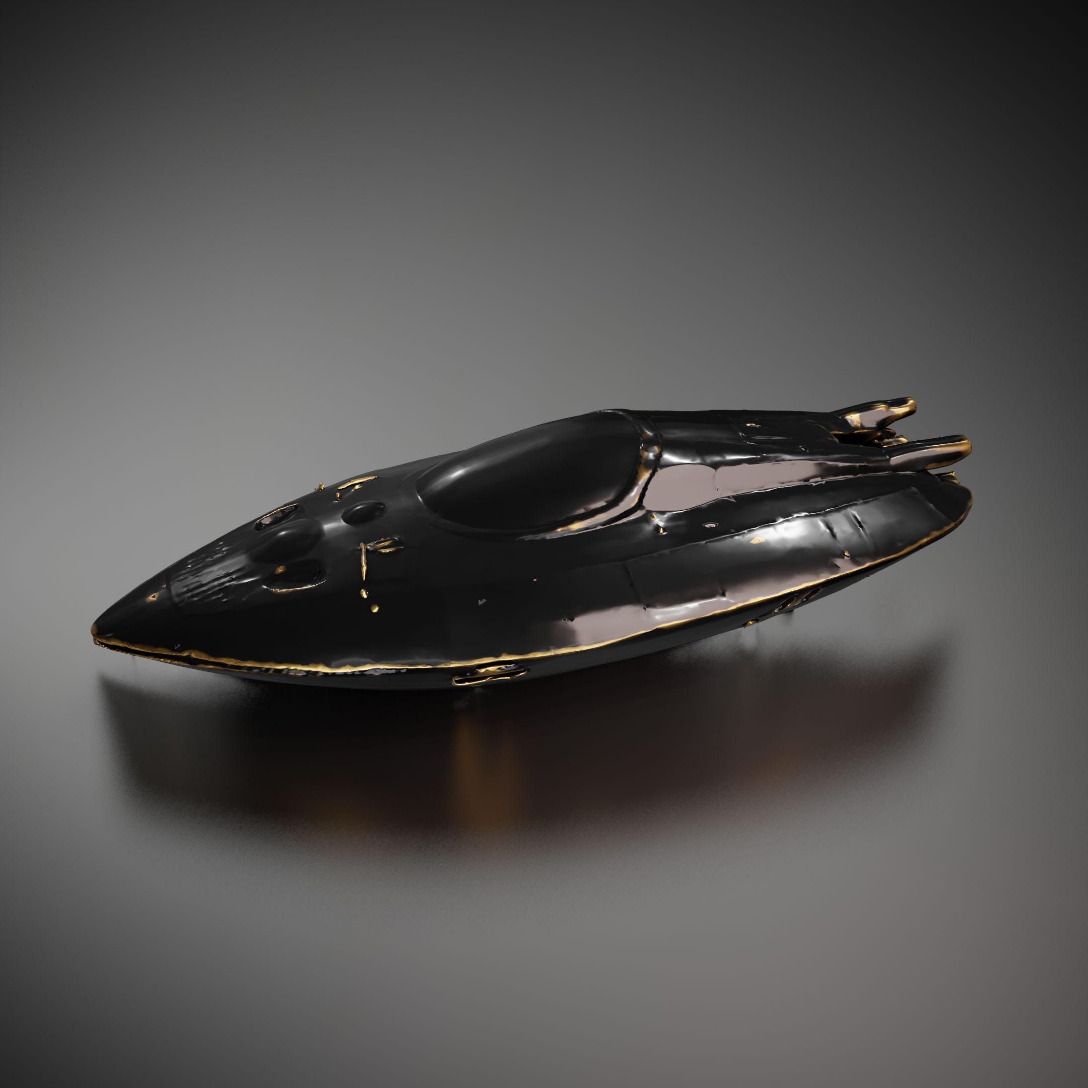 Alien Ship - 3D Printed Model | Custom Size & Color | LED Option ...