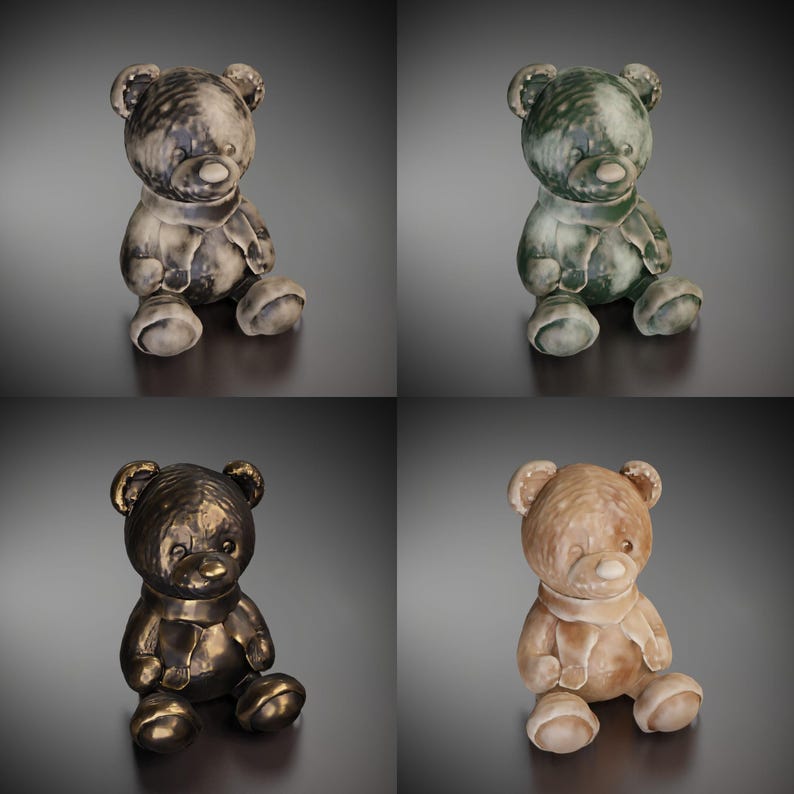 Teddy Bear - 3D Printed Model | Custom Size & Color | LED Option ...
