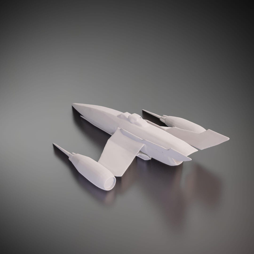Alien Ship - 3D Printed Model | Custom Size & Color | LED Option ...