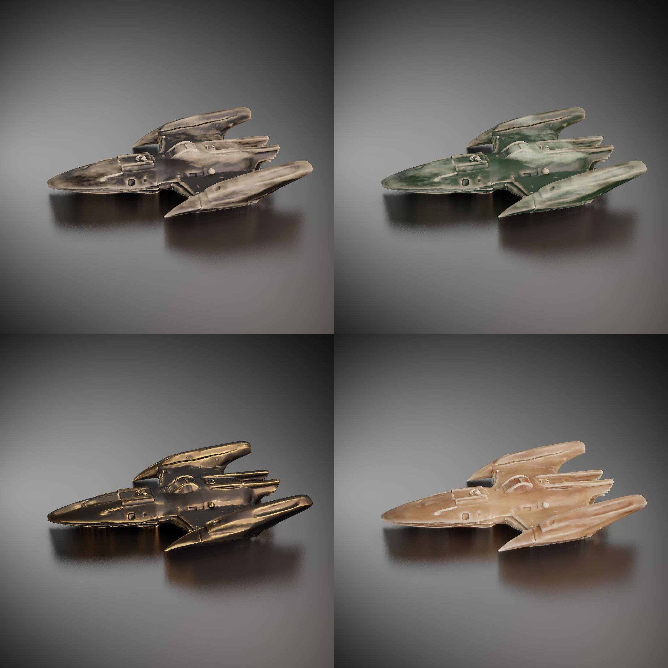 Alien Ship - 3D Printed Model | Custom Size & Color | LED Option ...